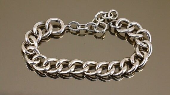 Vintage Men Simple Shiny Thick Curb Design Link Chain… - Gem