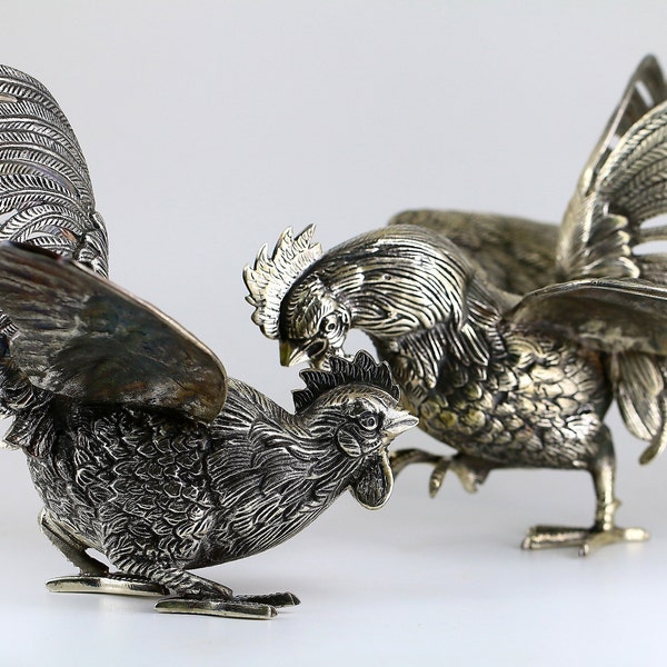 Metal Fighting Roosters - Etsy