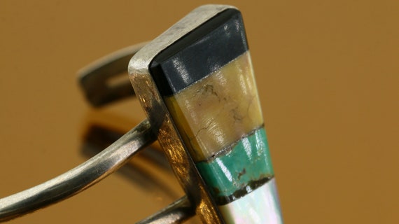 Native American Navajo Multi Stone Triangle Shape Fro… - Gem