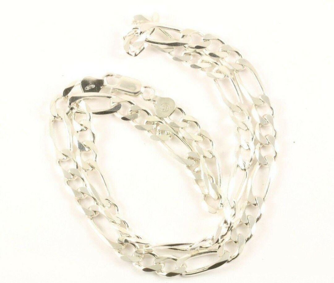 Vintage 20 Inch Men Italy Figaro Chain Design Necklace 925 Sterling Nc ...