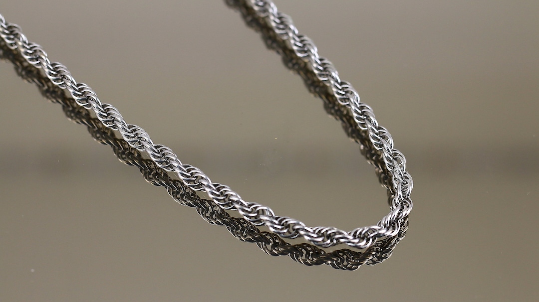 Vintage 24 Inch Rope Chain Design Necklace 925 Sterling NC 185 - Etsy