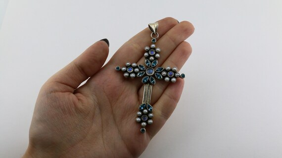 Vintage Beautiful India Nicky Butler Pearl Topaz Moon… - Gem