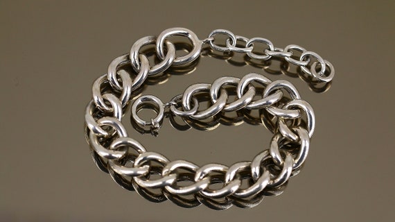 Vintage Men Simple Shiny Thick Curb Design Link Chain… - Gem
