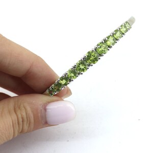 Vintage Chuck Clemency Swiss Green Peridot Design Bangle Bracelet 925 ...