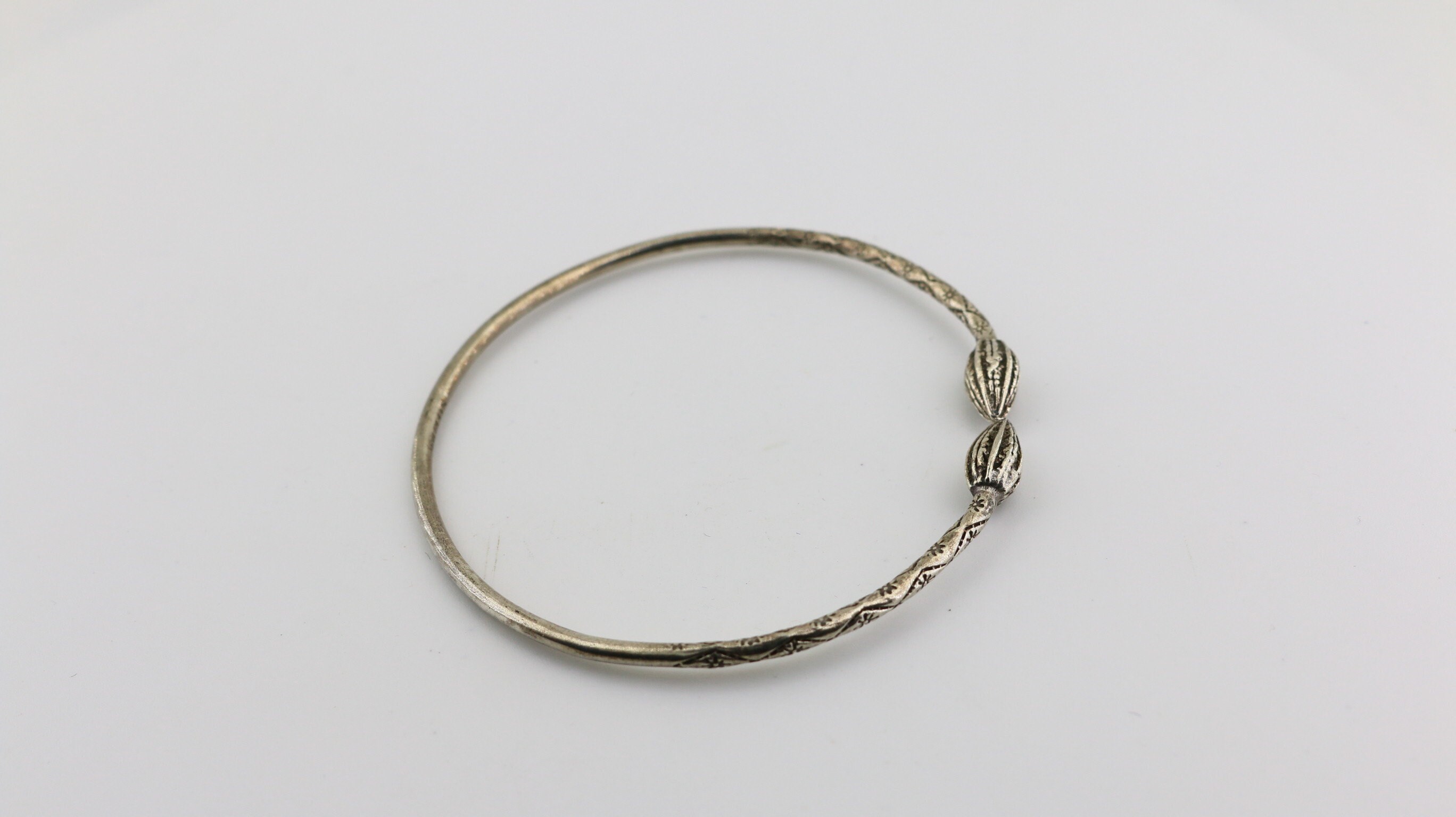 Vintage West Indian Cone Pointed Ends Notches Design Bangle - Etsy