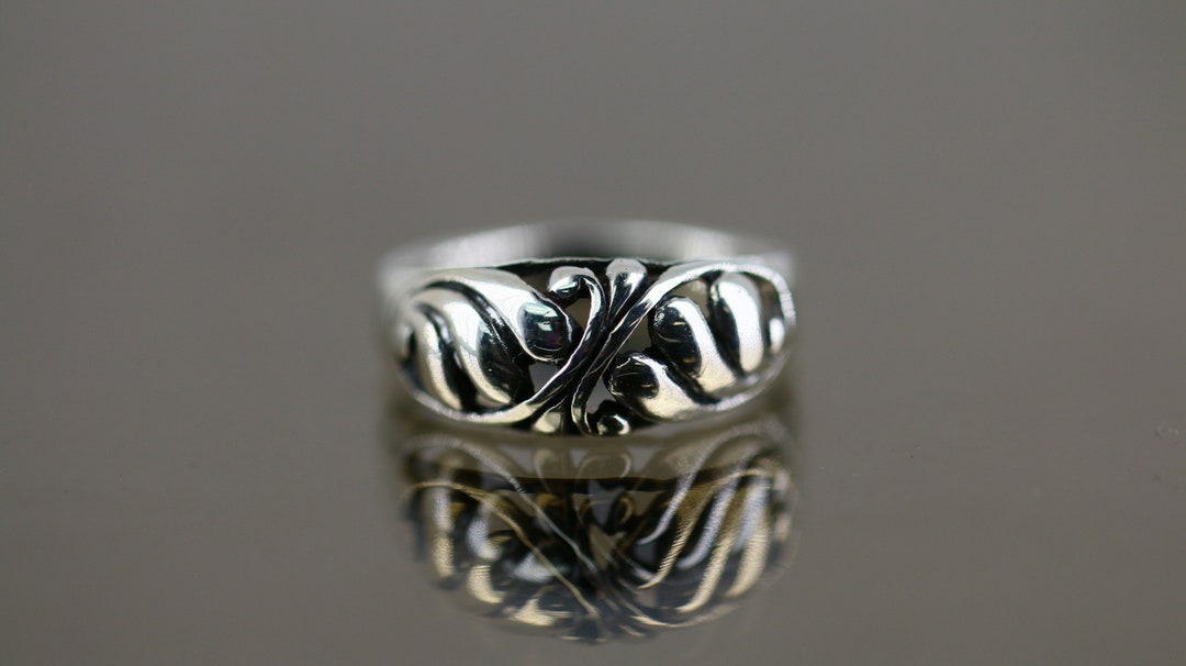 Vintage Size 9 Open Scroll Pattern Design Ring 925 Sterling RG 1918 - Etsy
