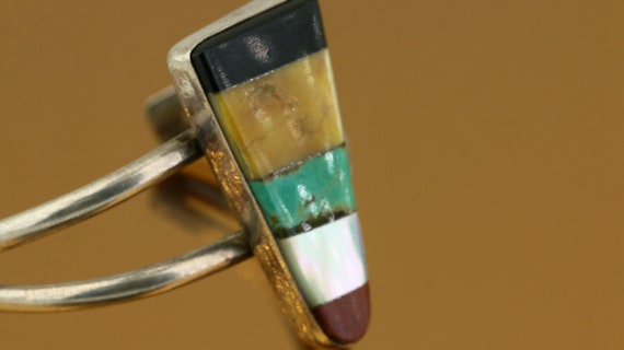 Native American Navajo Multi Stone Triangle Shape Fro… - Gem