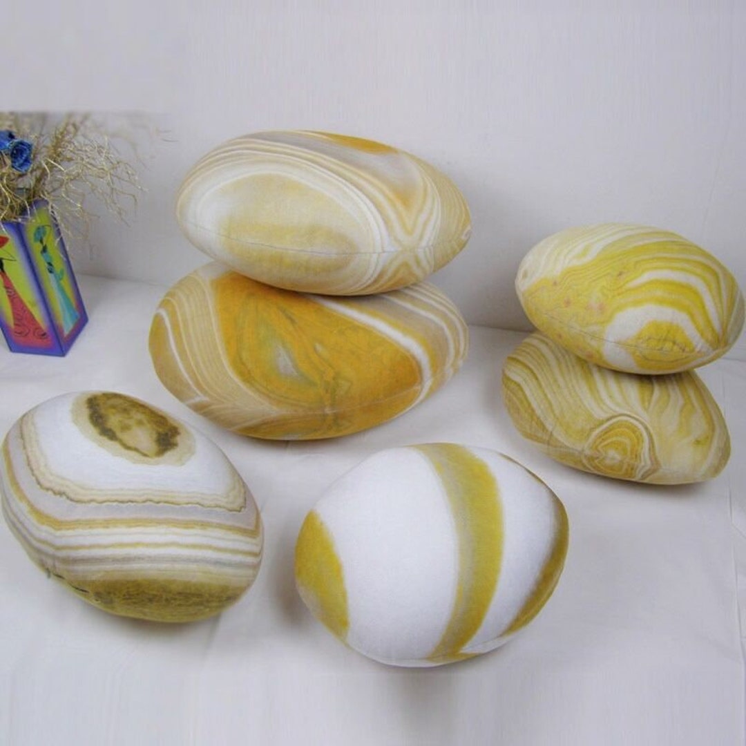 Large Stuffed Rocks Stone Pillows Home Decoration Pebble - Etsy