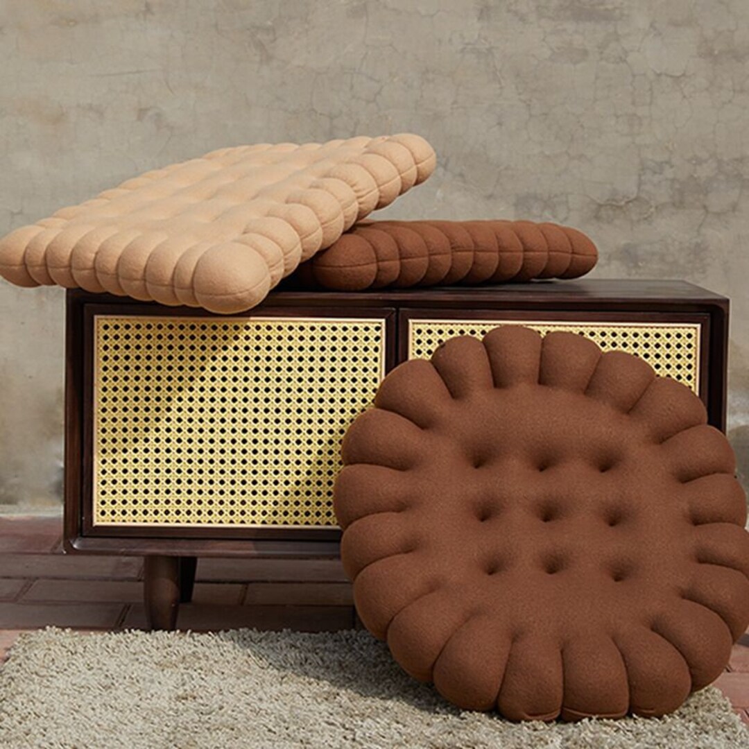 Handmade Stuffed Cookies Cushion Cute Soft Plush Seat Pad - Etsy