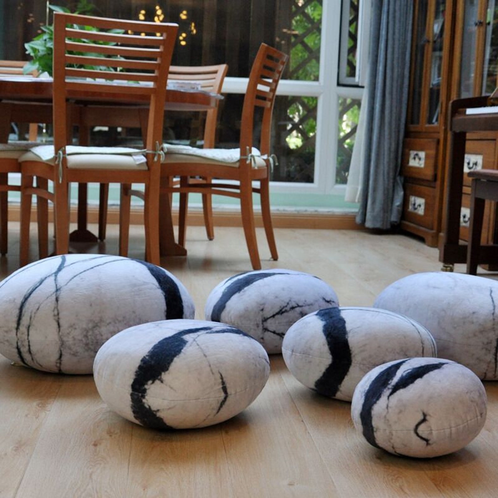 Large Stuffed Rocks Stone Pillows Home Decoration Pebble - Etsy