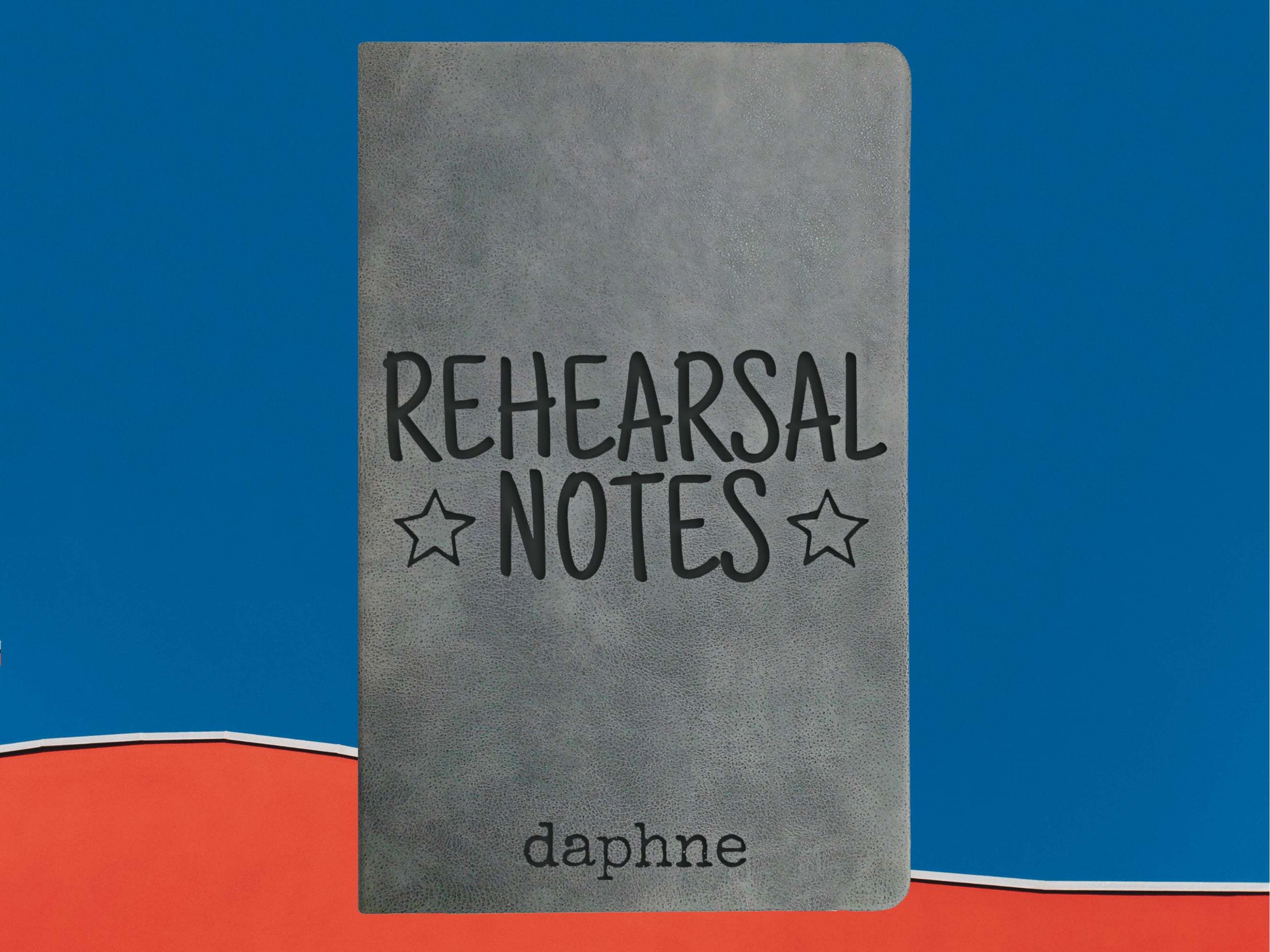 Personalized Rehearsal Notes Journal large Gray, Stage Manager Journal ...