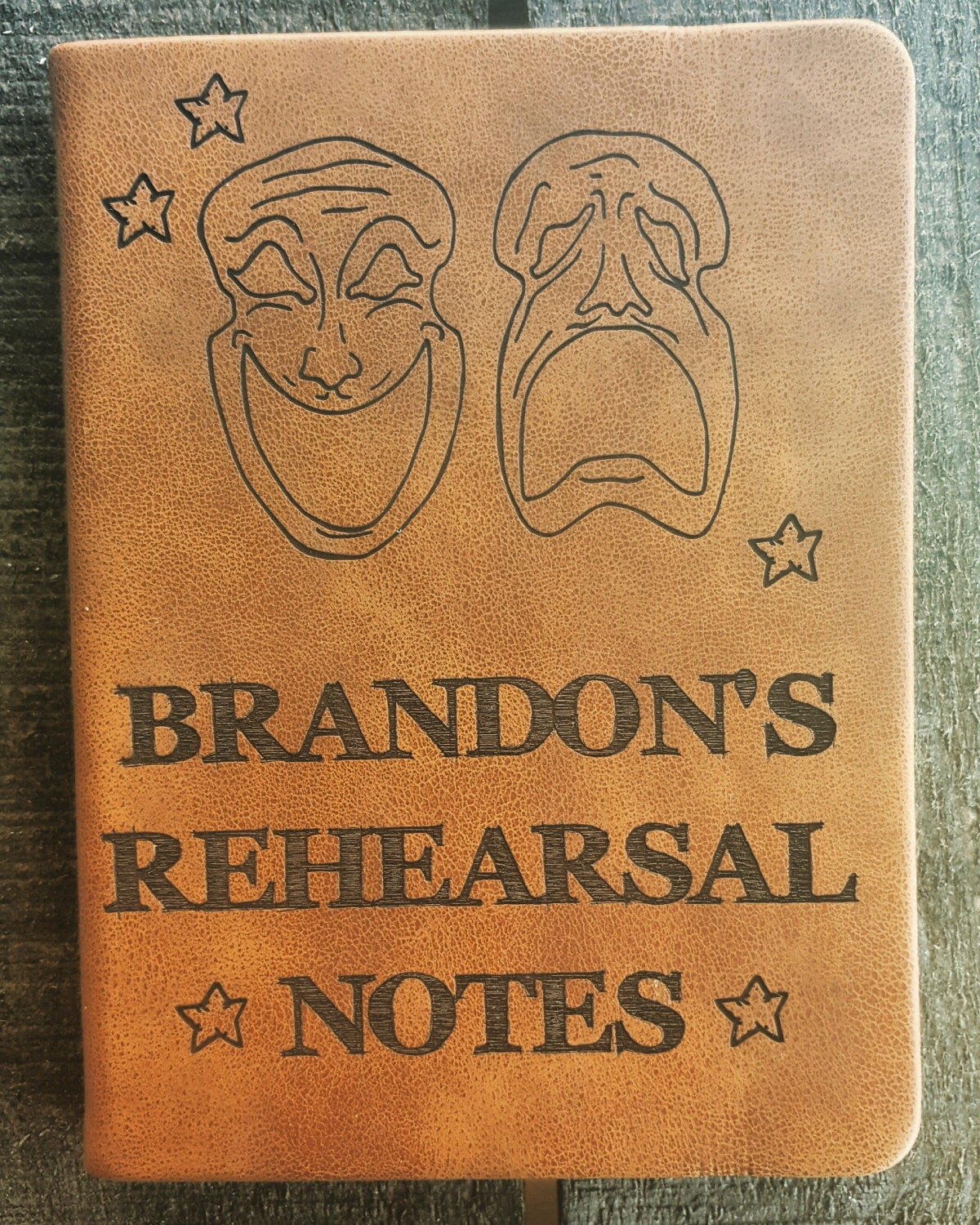 Customized Rehearsal Notes Journal small Brown Stage | Etsy