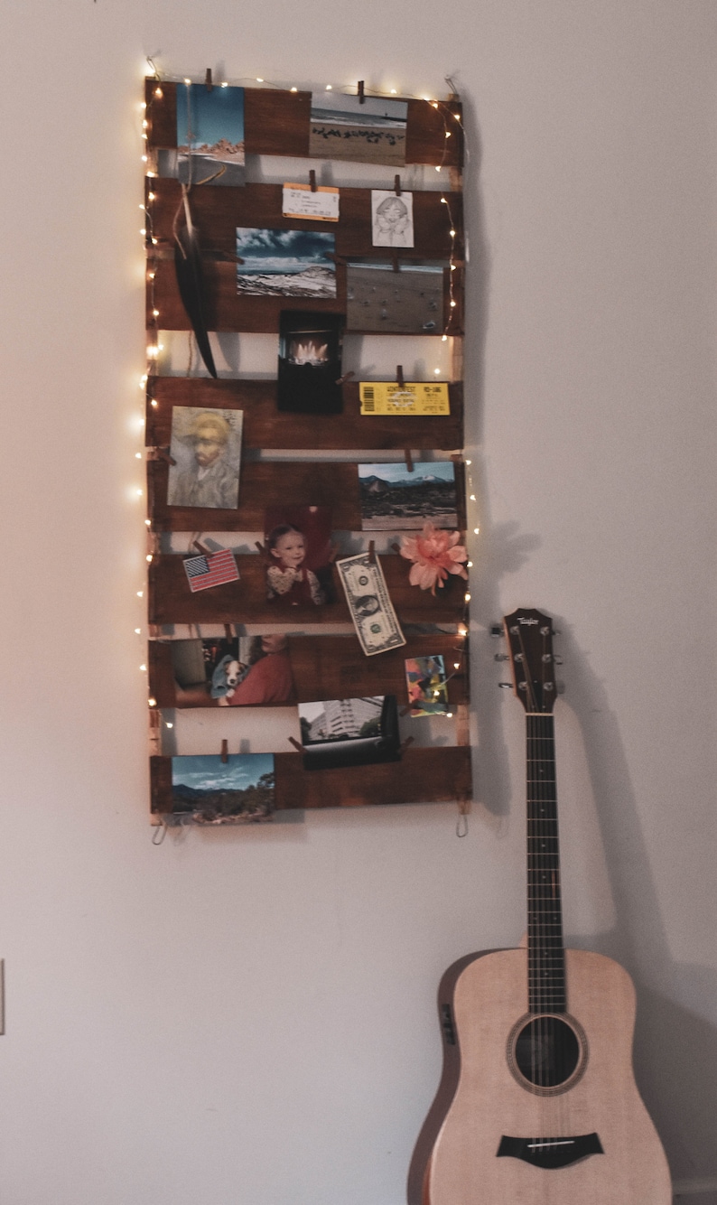 Wood Photo and Memory Board - Etsy