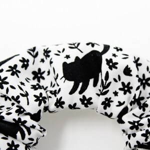Cat Print Hair Scrunchies, Cotton, Cat Lover Scrunchy, Hair Tie, Gentle ...