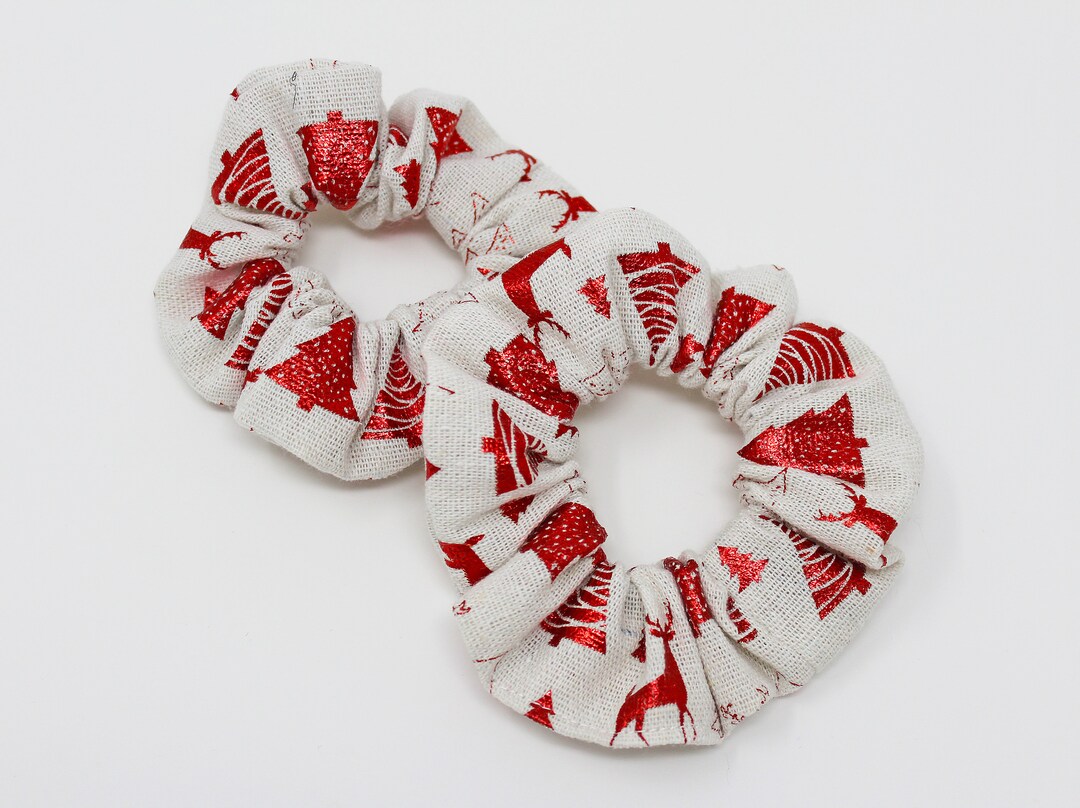 Christmas Hair Scrunchie, Holiday Scrunchie, Hair Scrunchy, Xmas Tree ...