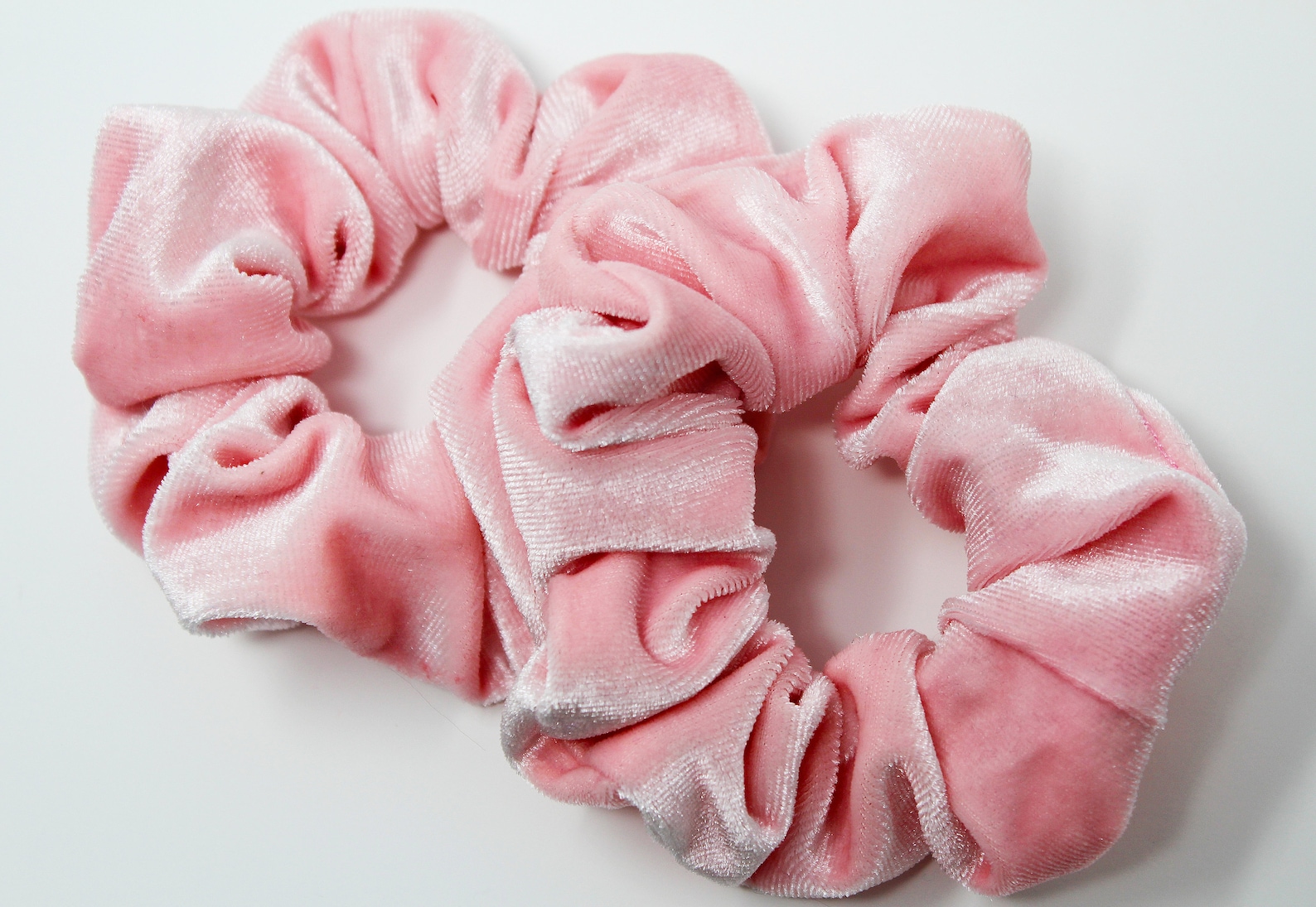 Light Pink Velvet Hair Scrunchie Hair Tie Gentle Hair - Etsy