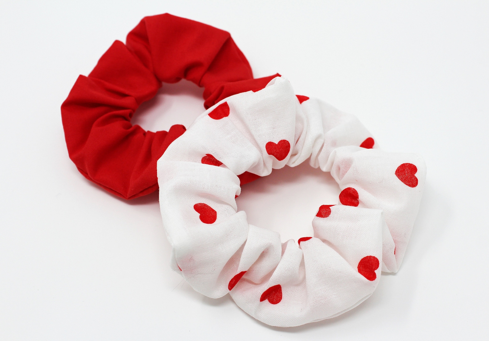 Heart Hair Scrunchie Set, Love Scrunchy Set, Heart Hair Ties,valentines ...