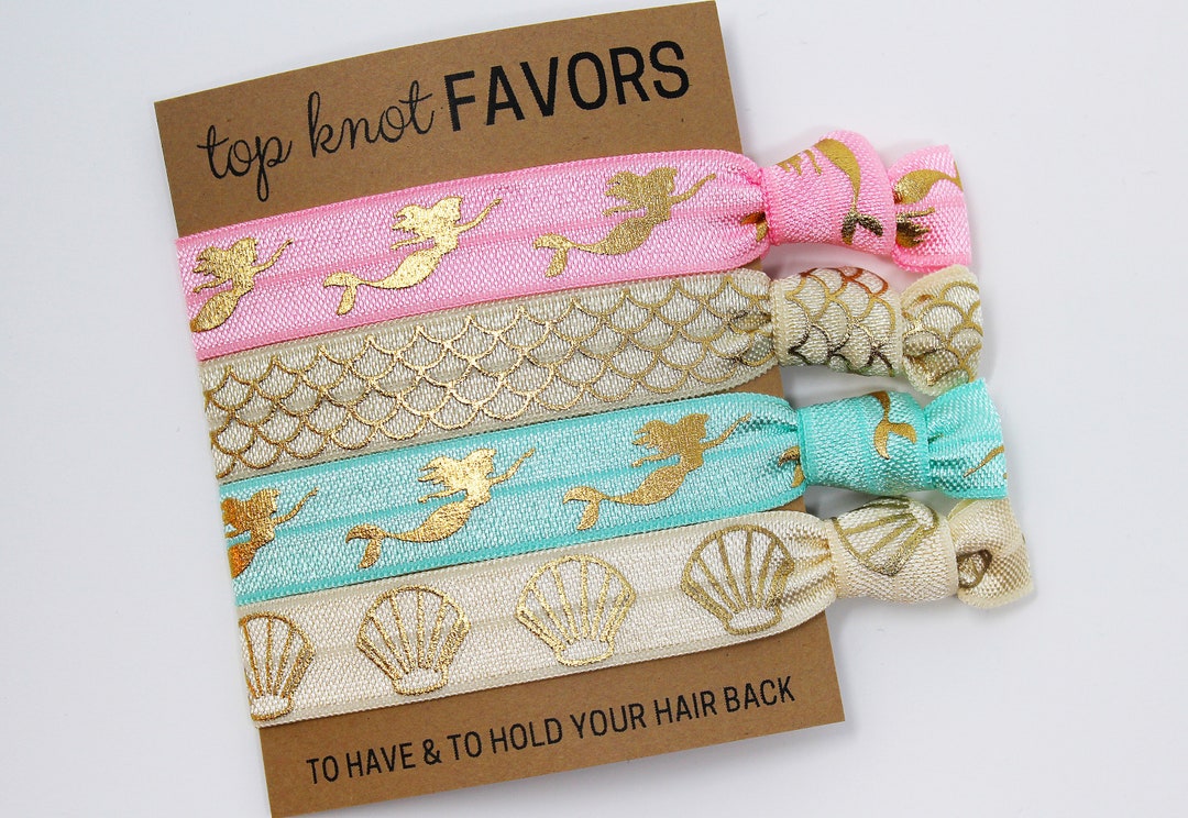 Mermaid Splash Hair Tie Set, Hair Ties, Elastic Hair Ties, Elastic ...