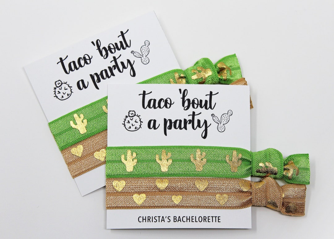 Taco 'bout A Party Hair Ties, Bachelorette Hair Ties, Bachelorette ...