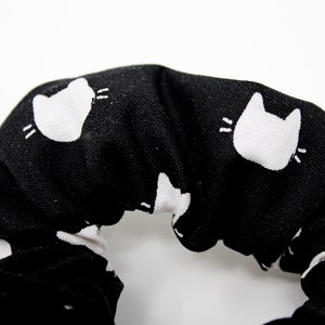 Cat Print Hair Scrunchies, Cotton, Cat Lover Scrunchy, Hair Tie, Gentle ...