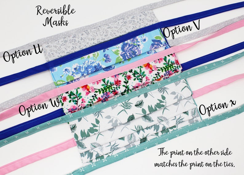 Cotton Face Masks Four Layers Reversible Reusable | Etsy