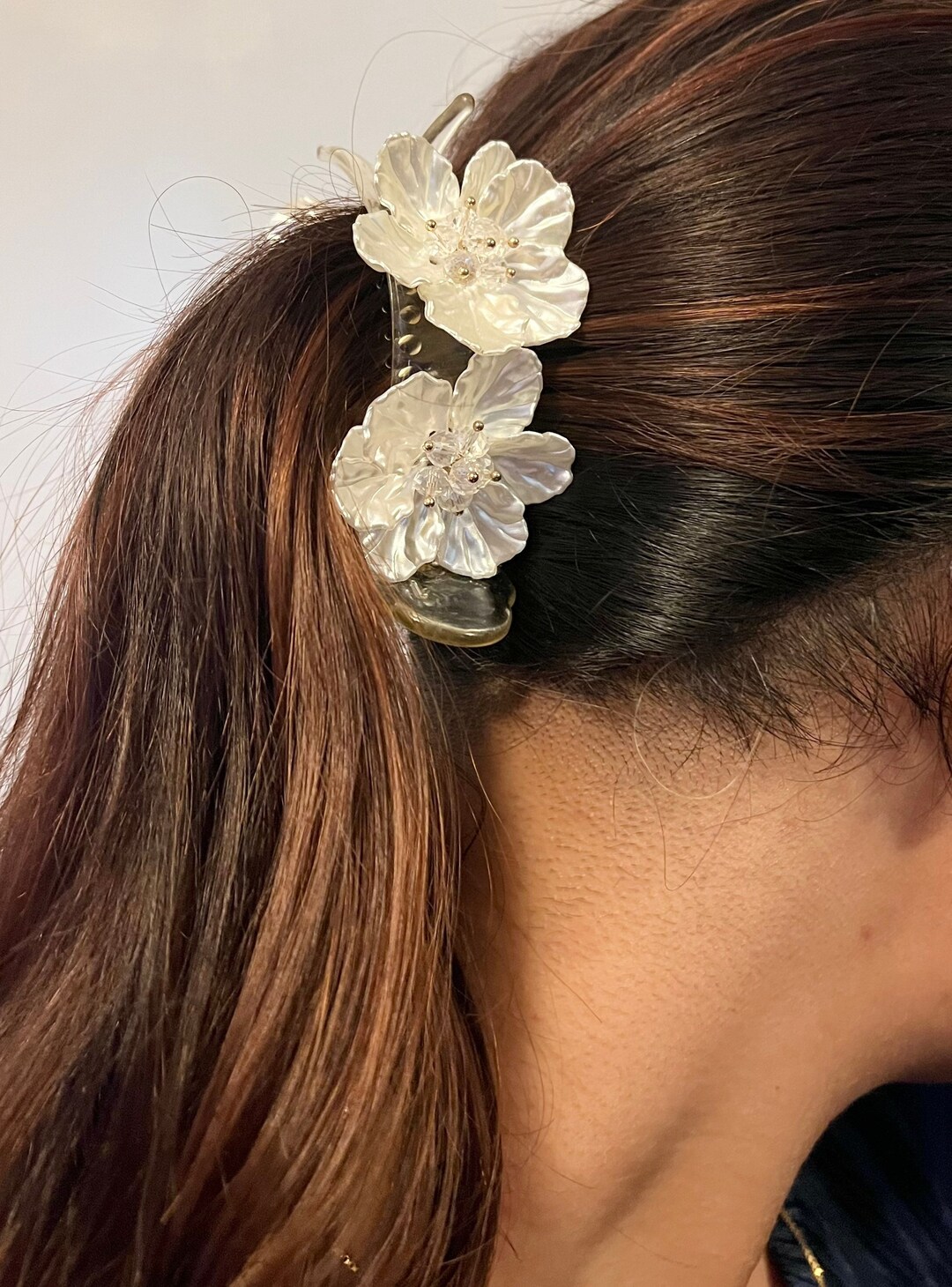 Elegant Acrylic Hair Clip for Women,hair Claw,ponytail Holder Decorated ...