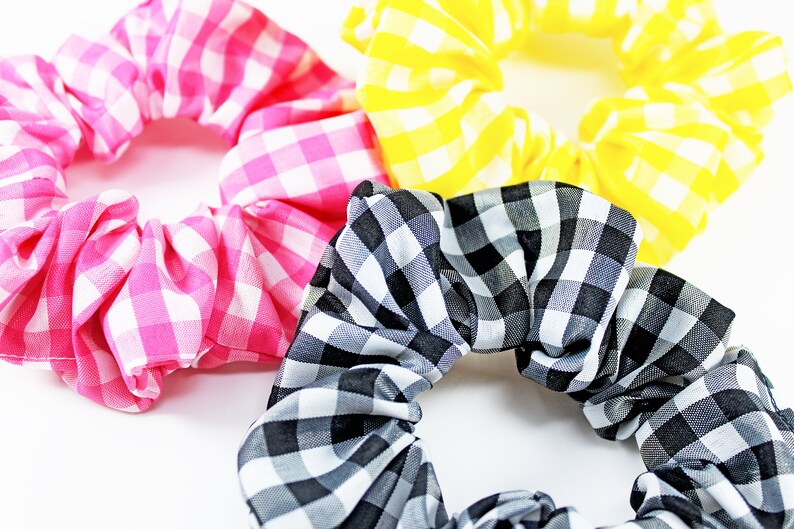 Plaid Print Hair Scrunchies Hair Scrunchy Hair Ties Gentle - Etsy