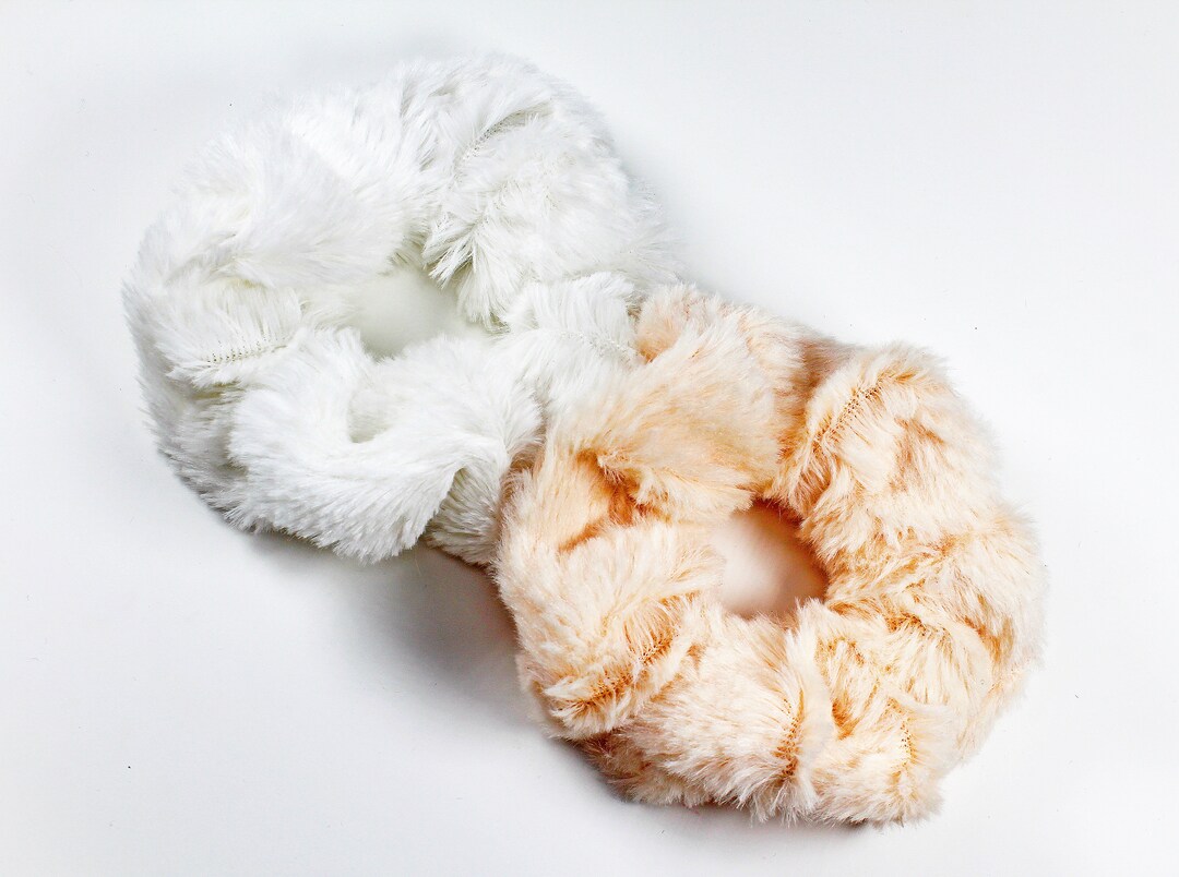 Faux Fur Hair Scrunchies, Fuzzy Scrunchy, Hair Ties, Gentle Hair ...