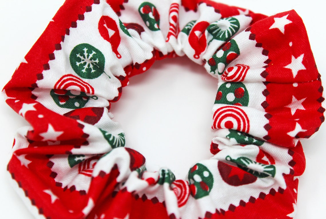 Christmas Hair Scrunchies Holiday Scrunchies Hair Scrunchy | Etsy