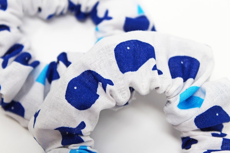 Whale Print Hair Scrunchie Hair Tie Gentle Hair Elastic - Etsy