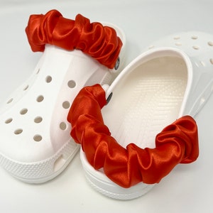 Satin Crocs Scrunchie,scrunchie Strap Covers,beach Shoe Accessories ...