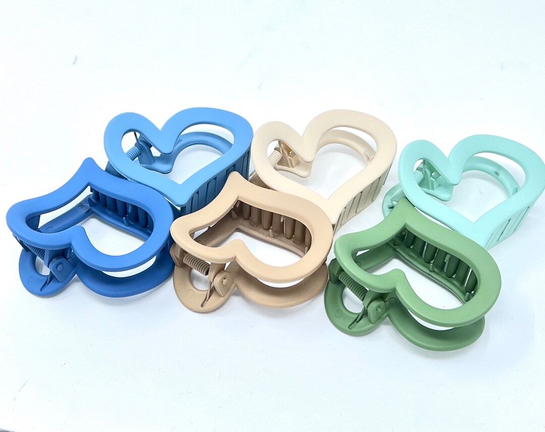 Heart Acrylic Claw Hair Clip,heart Claw Clip,heart Hair Clip,hair ...