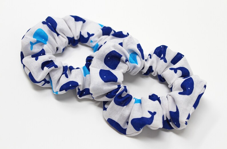 Whale Print Hair Scrunchie Hair Tie Gentle Hair Elastic - Etsy
