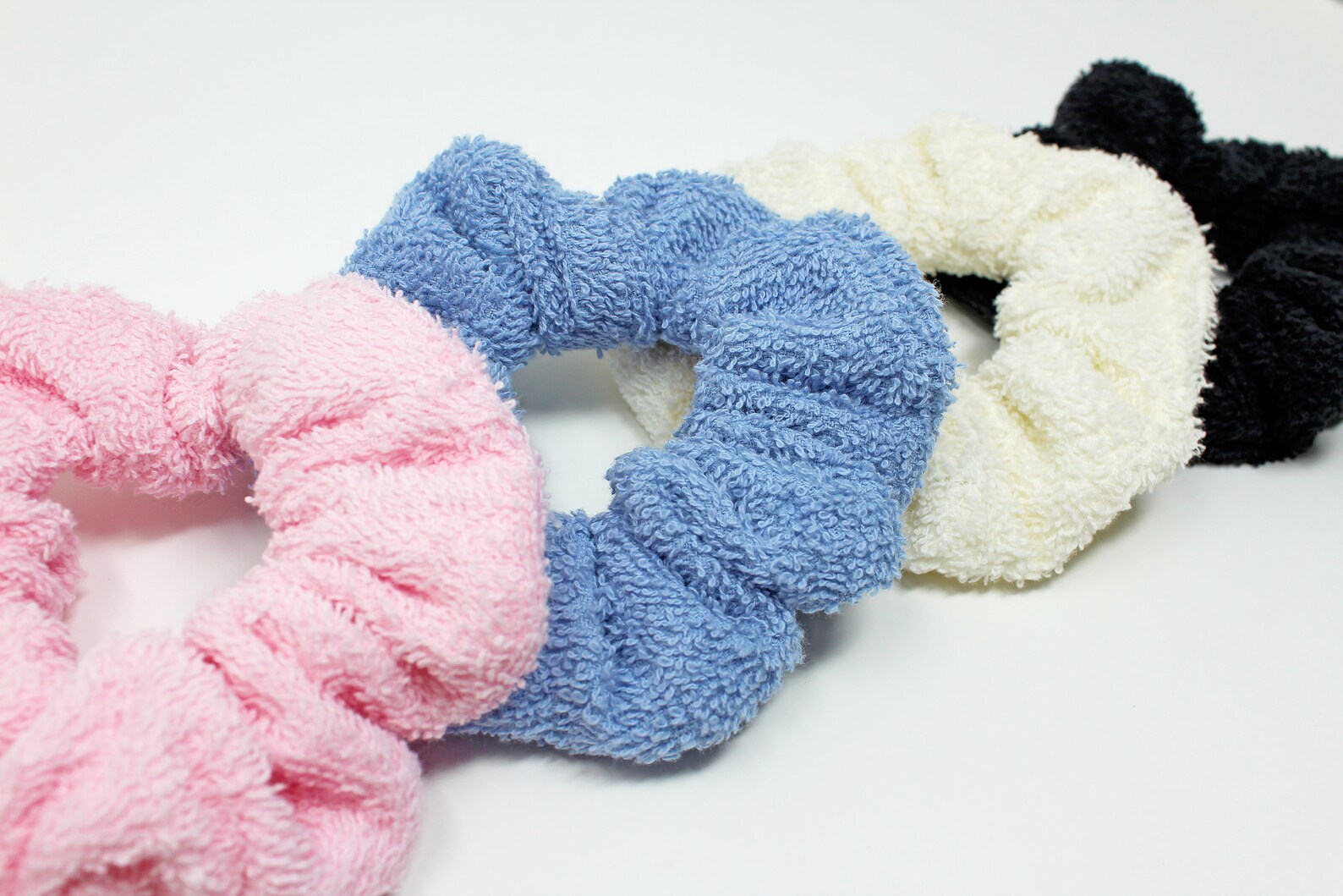 Towel Hair Scrunchies, Large Towel Scrunchy, Dry Wet Hair, Hair Tie ...
