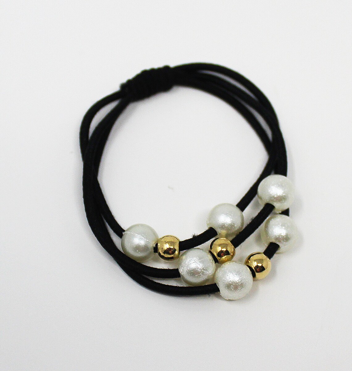 Basic Knot Pearls Elastic Hair Bands.hair Ties - Etsy