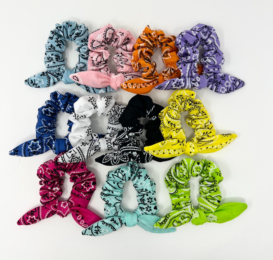 Bandana Print Hair Scrunchie for Kids,toddler Bow Hair Tie,children’s ...