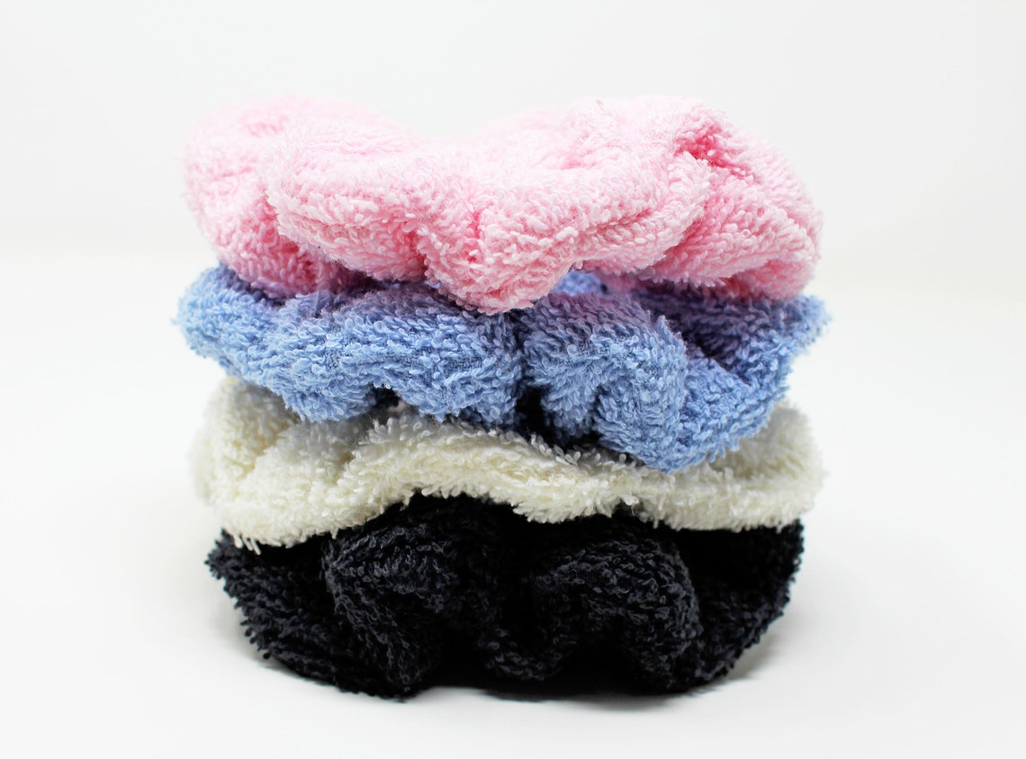 Towel Hair Scrunchies, Large Towel Scrunchy, Dry Wet Hair, Hair Tie ...