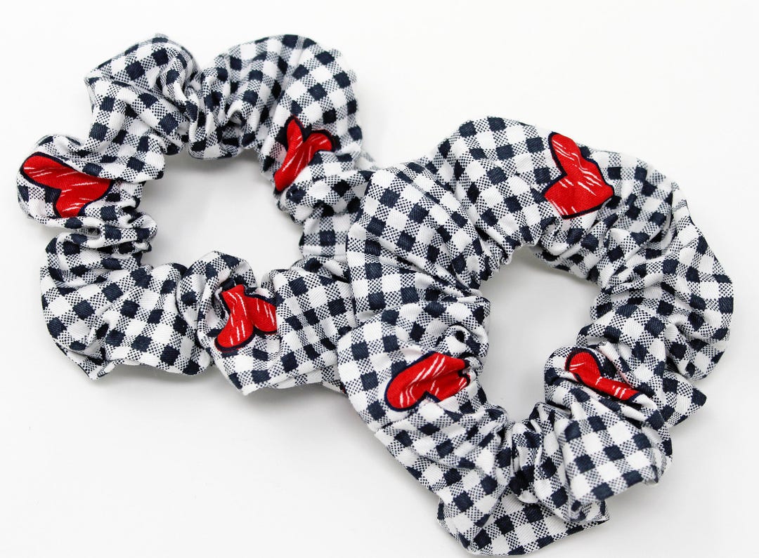 Plaid Heart Print Hair Scrunchie, Scrunchy, Top Knot, Hair Tie ...
