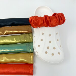 Satin Crocs Scrunchie,scrunchie Strap Covers,beach Shoe Accessories ...