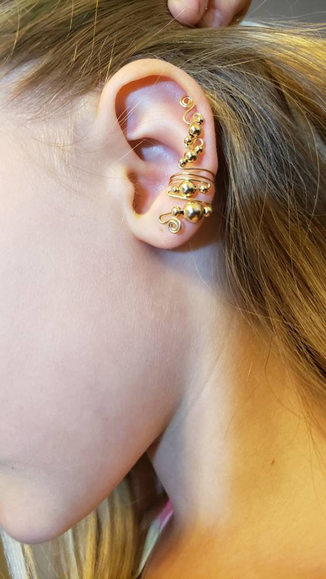 Handcrafted 14k Gold Filled Single Ear Cuff, Right or Left. - Etsy