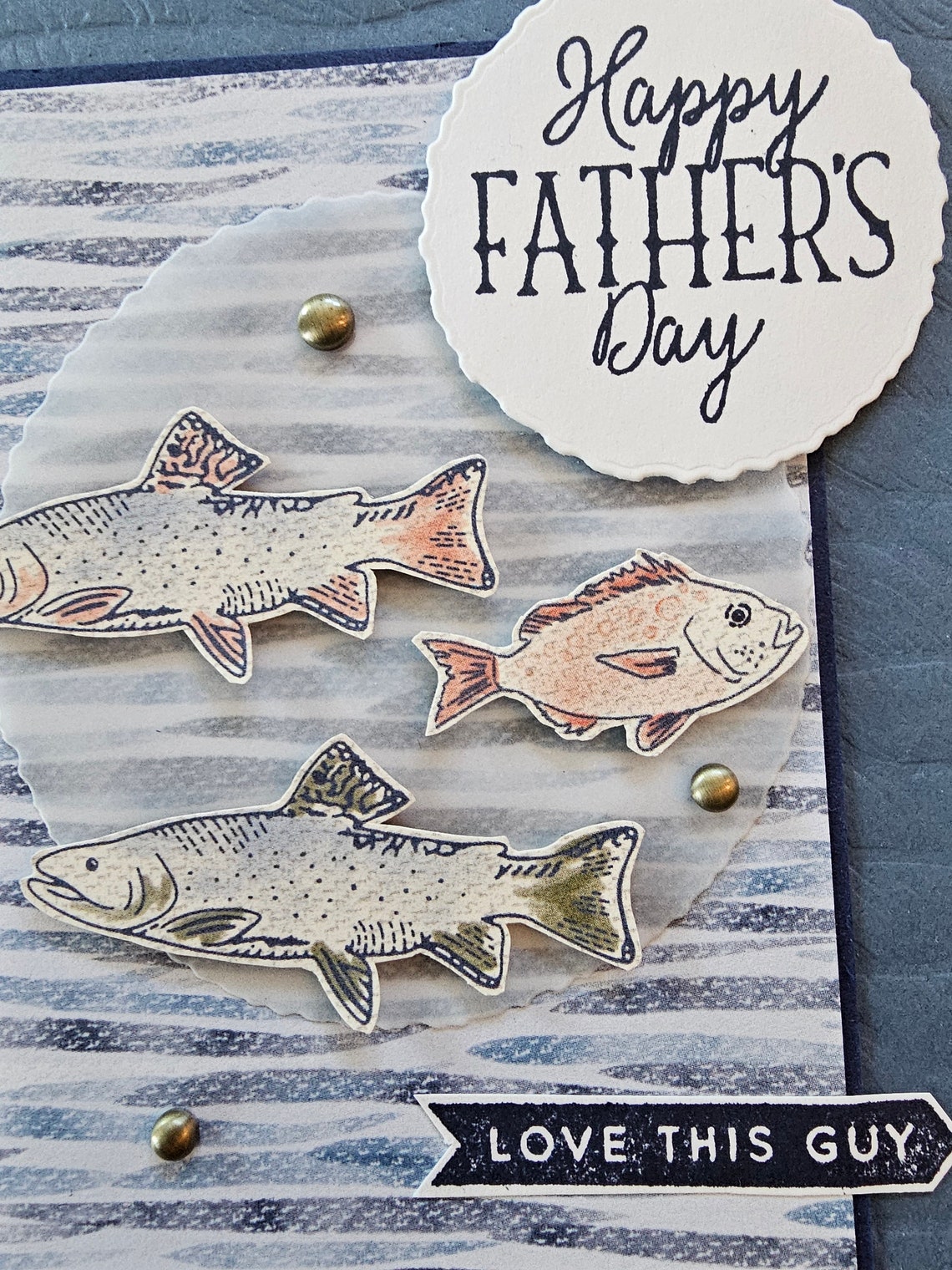Fishing Themed Father's Day Greeting Card - Handmade - Etsy