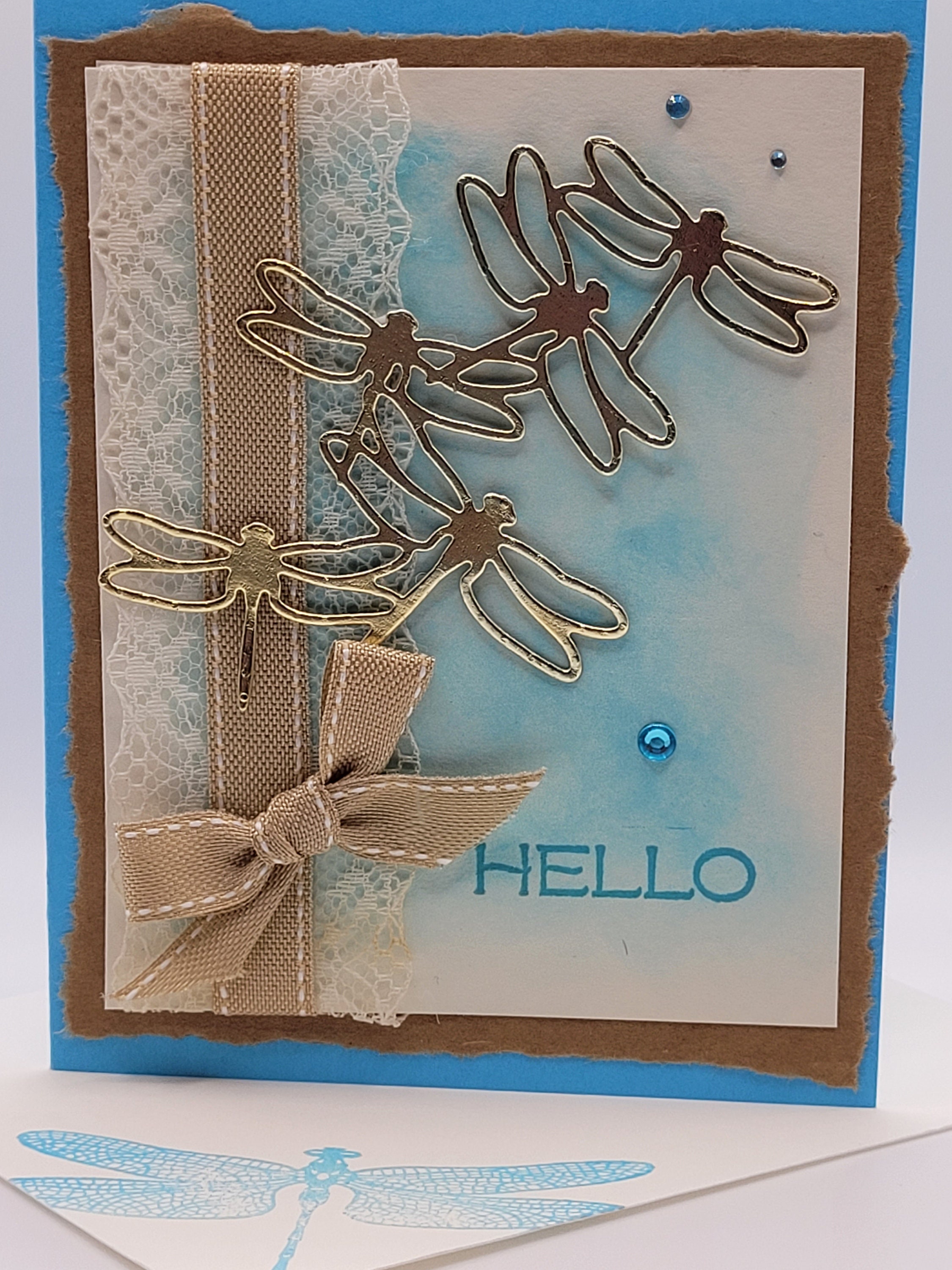 Handmade Dragon Fly Design Birthday Greeting Card - Etsy