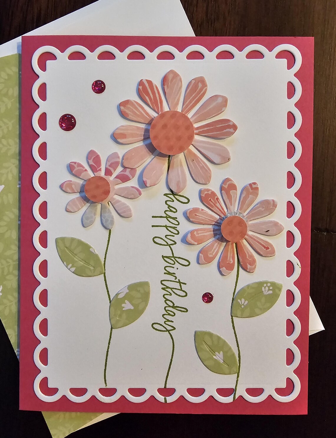 Floral, Happy Birthday Stem Handmade Birthday Greeting Card - Etsy