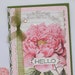 Handmade "hello" Blank Floral Design Note Card - Etsy