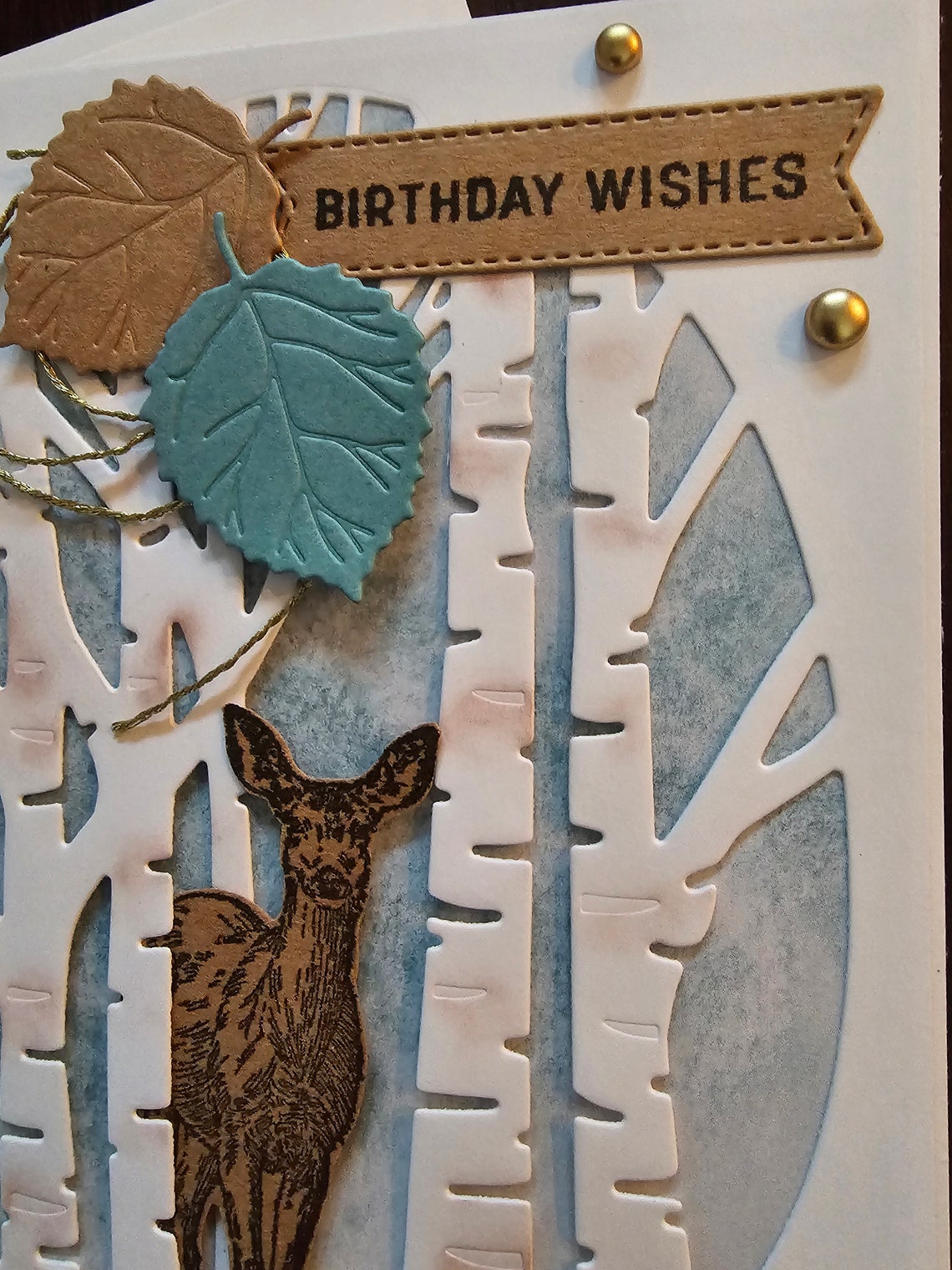 Birthday Wishes|deer in the Woods|handmade|birthday Greeting Card - Etsy