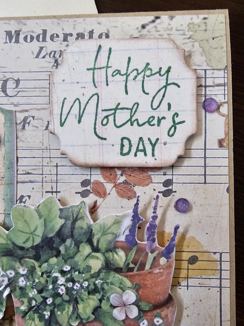 Springtime Garden Design Handmade Mother's Day Greeting Card You Mean ...