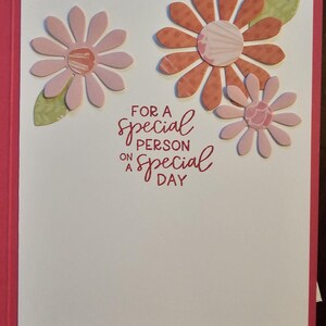 Floral, Happy Birthday Stem Handmade Birthday Greeting Card - Etsy