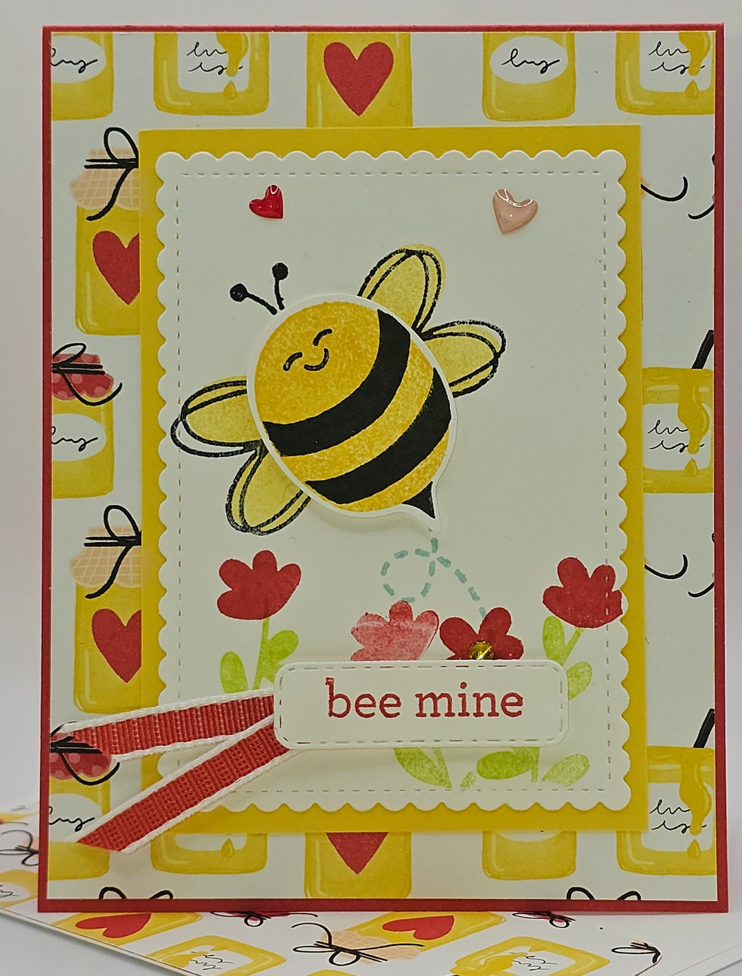 Handmade bee Mine Bumble Bee Valentine's Day Greeting Card - Etsy