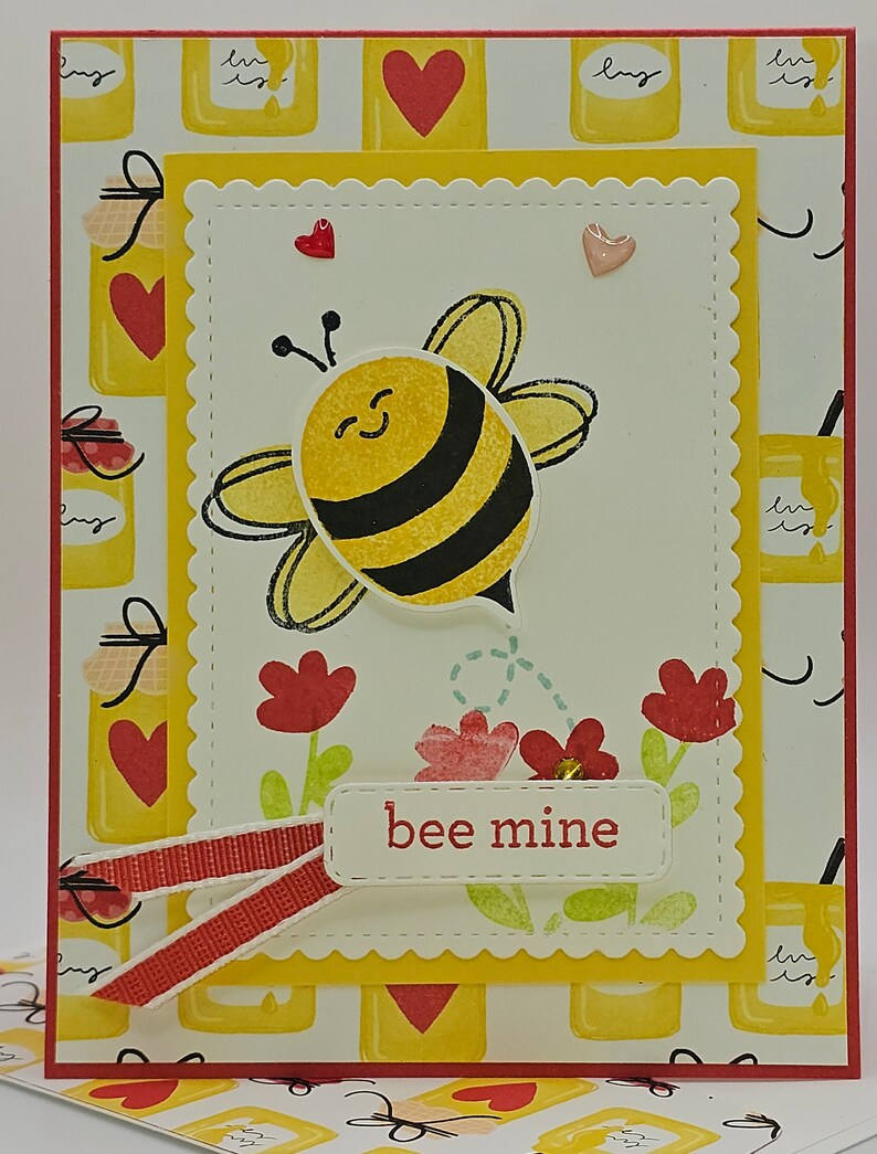 Handmade bee Mine Bumble Bee Valentine's Day Greeting Card - Etsy