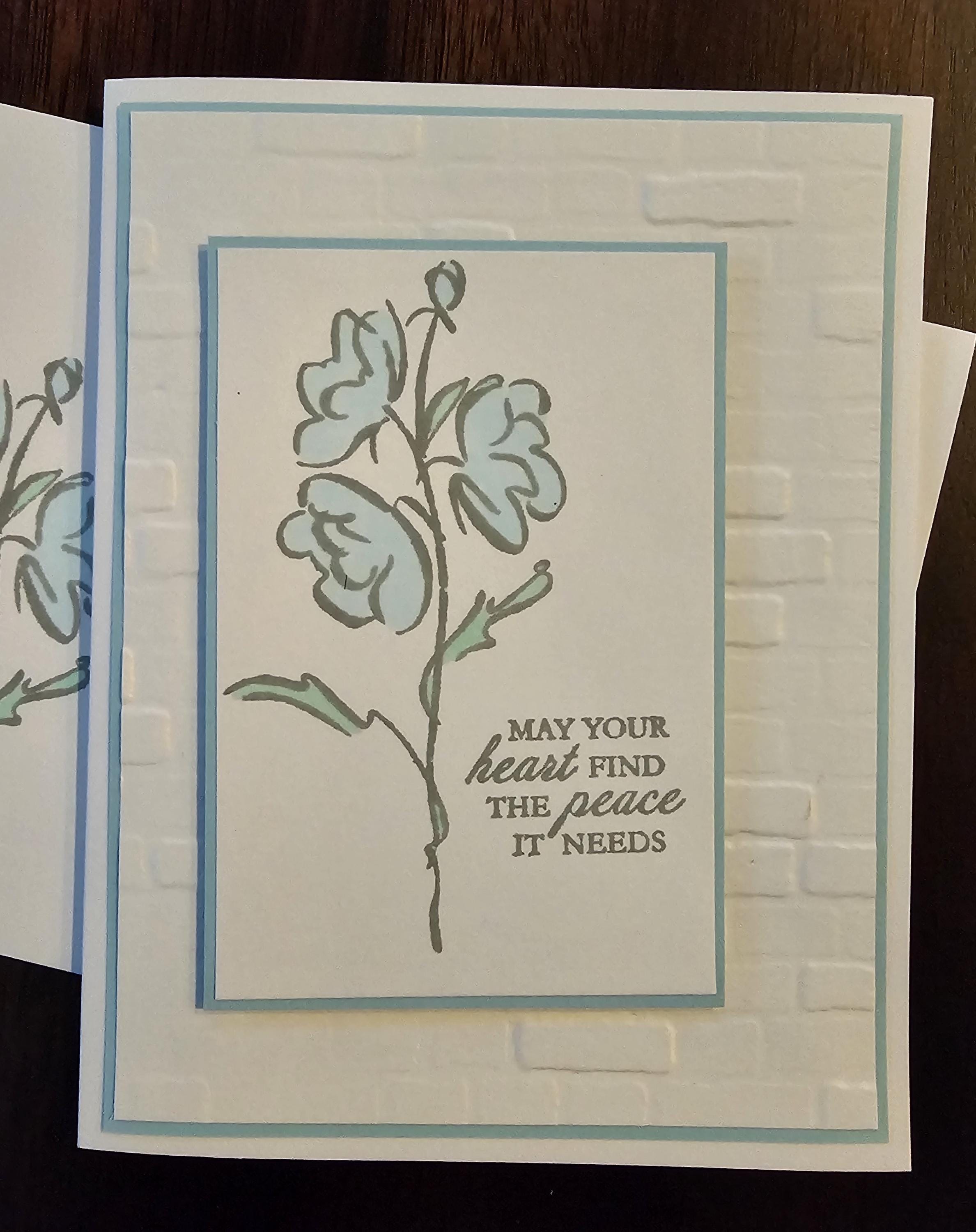 May Your Heart Find Peace - Handmade Sympathy Greeting Card - Etsy